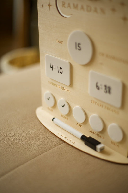 Wooden Ramadan Countdown Tracker
